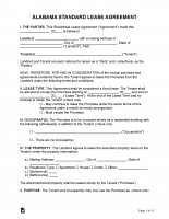 Free Alabama Residential Lease Agreement | PDF | Word