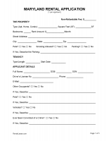 Free Maryland Rental Lease Agreement Templates | PDF | Word