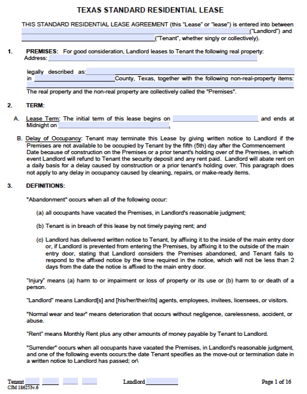 Printable Rental Lease Agreement Texas Customize And Print