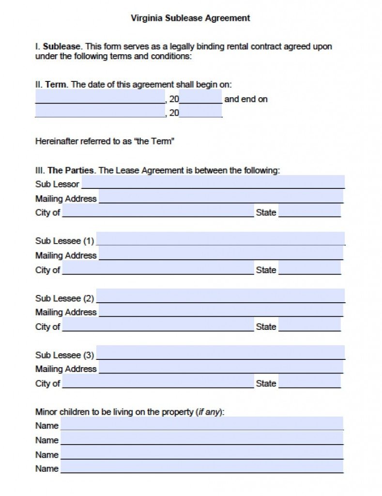 Free Virginia Rental Lease Agreement Templates | PDF | Word