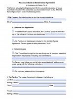 Free Wisconsin Rental Lease Agreement Templates | PDF | Word